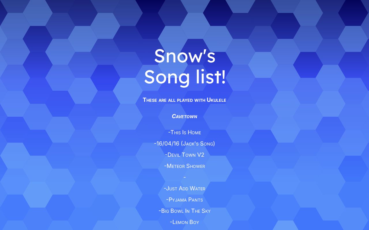 Snow Songs